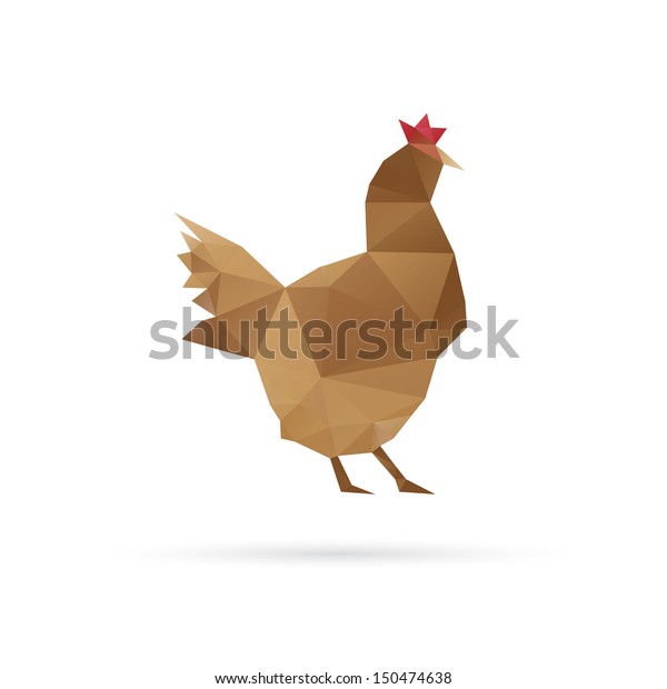 Chicken Abstract Isolated On White Backgrounds Stock Vector (Royalty ...
