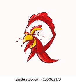 Chicken Angry Logo Icon Stock Vector (Royalty Free) 1300032370 ...