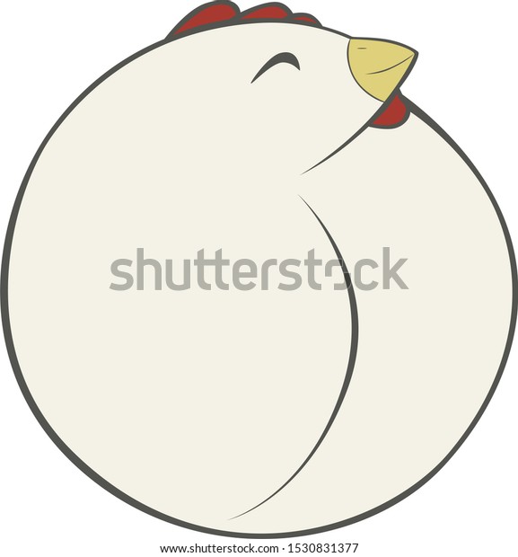 Chicken Ball Chicken Shaped Like Circle Stock Vector (Royalty Free ...