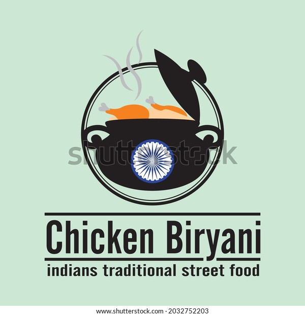 Chicken Biryani Logo Vector Indian Street Stock Vector (Royalty Free ...