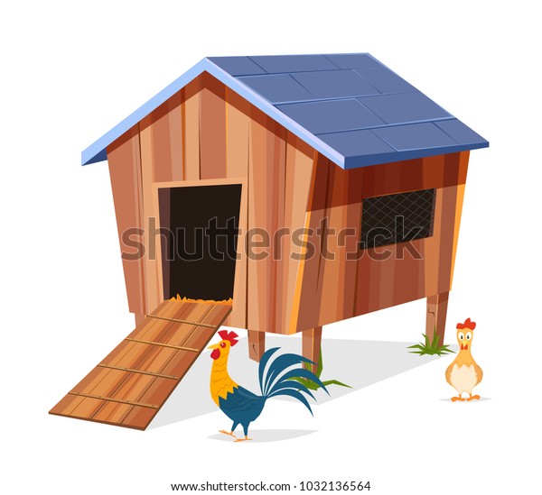 Chicken Coop Hen Rooster Stock Vector (Royalty Free) 1032136564 ...