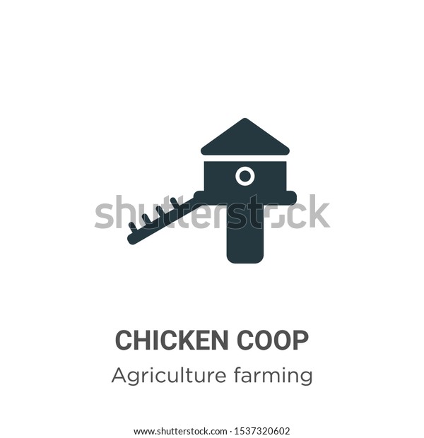 Chicken Coop Vector Icon On White Stock Vector (Royalty Free ...