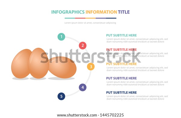 Chicken Egg Infographic Template Concept Five Stock Vector (Royalty ...