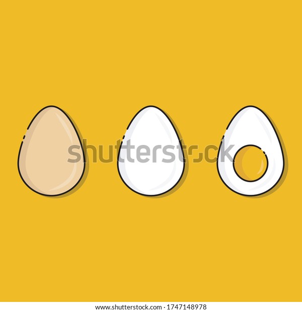 Chicken Eggs Flat Design Illustration Stock Vector (Royalty Free ...