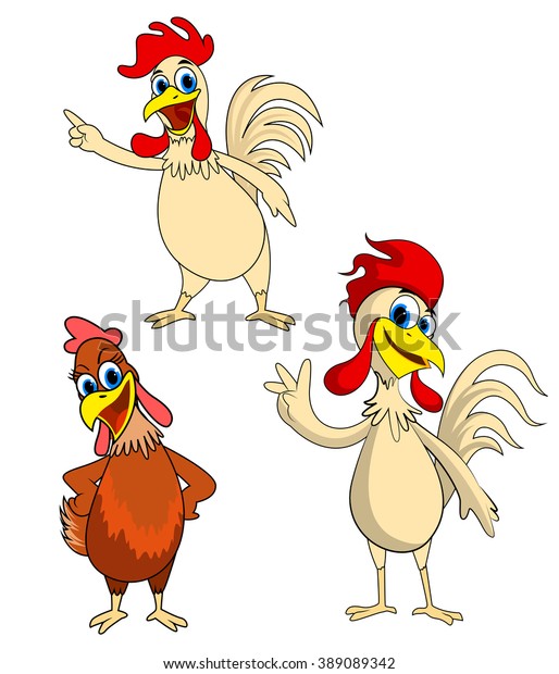 Chicken Family Stock Vector (Royalty Free) 389089342 | Shutterstock
