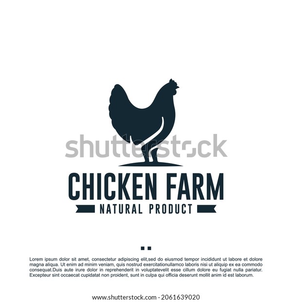 Chicken Farm Logo Design Template Stock Vector (Royalty Free ...