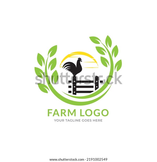 Chicken Farm Logo Vector Template Stock Vector (Royalty Free ...