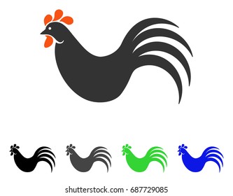 Rooster Icon Vector Style Flat Iconic Stock Vector (Royalty Free) 490319491