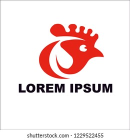 Chicken Head Logo Stock Vector (Royalty Free) 1229522455