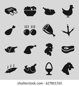 Chicken Icons Set 25 Editable Filled Stock Vector (Royalty Free ...