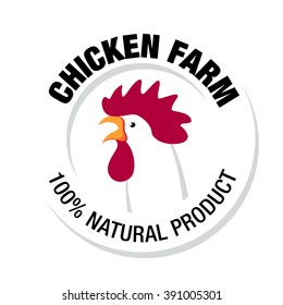 Chicken Label Design Stock Vector (Royalty Free) 391005280