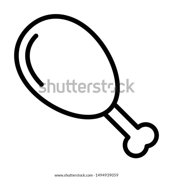 Chicken Leg Bone Vector Icon Stock Vector (Royalty Free) 1494939059 ...