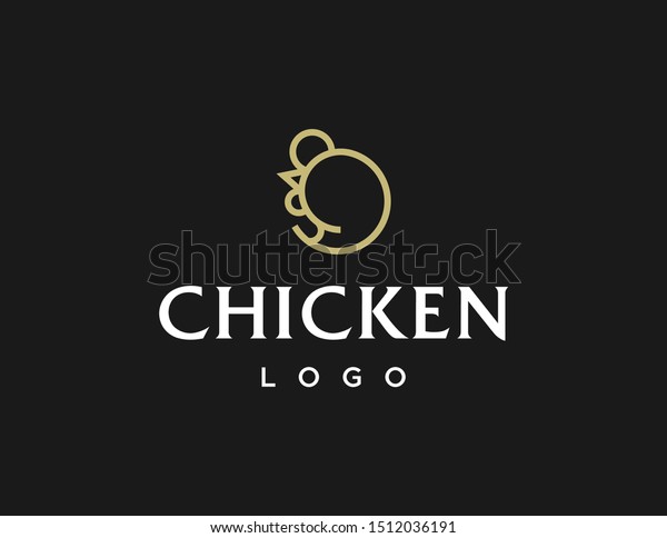 Chicken Logo Design Line Art Logo Stock Vector (Royalty Free ...