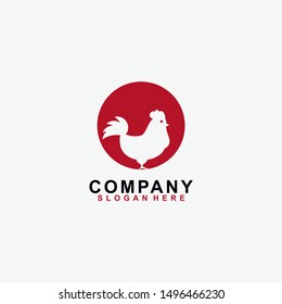 Chicken Logo Design Template Isolated Circle Stock Vector (Royalty Free ...