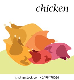 Chicken Meat Cartoon Vector Illustration Food Stock Vector (Royalty ...