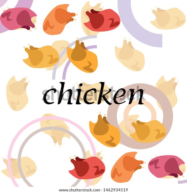 Chicken Meat Cartoon Vector Illustration Food 库存矢量图（免版税）1462934519 ...