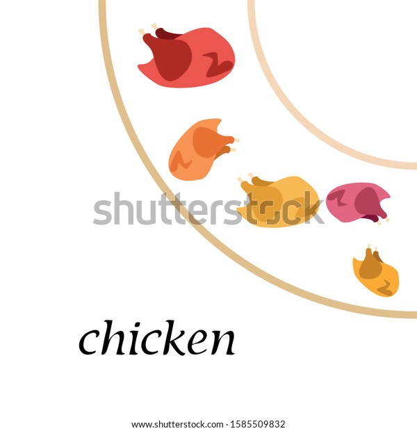 Chicken Meat Cartoon Vector Illustration Food 库存矢量图（免版税）1585509832 ...