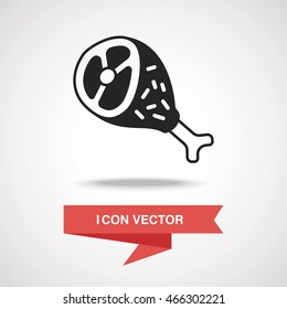 Chicken Meat Icon Stock Vector (Royalty Free) 466302221 | Shutterstock