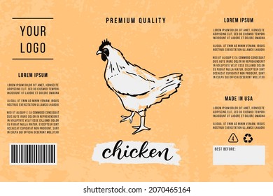 Chicken Meat Packaging Design Vector Poultry Stock Vector (Royalty Free ...