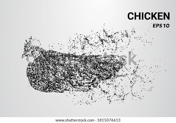 Chicken Particles Chicken Consists Circles Dots Stock Vector (Royalty ...