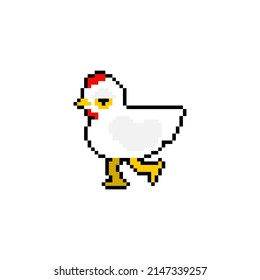 Chicken Pixel Art 8 Bit Hen Stock Vector (Royalty Free) 2147339257 ...