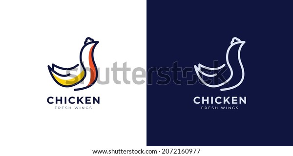 Chicken Restaurant Logo Design Concept Stock Vector (Royalty Free ...