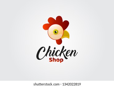 Chicken Shop Logo Design: เวกเตอร์สต็อก (ปลอดค่าลิขสิทธิ์) 1342022819 ...