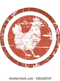 Chicken Stamp Stock Vector (Royalty Free) 106160519 | Shutterstock