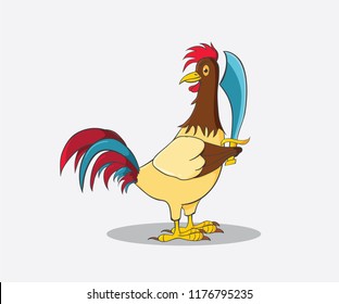Chicken Sword Fighter Stock Vector (Royalty Free) 1176795235 | Shutterstock