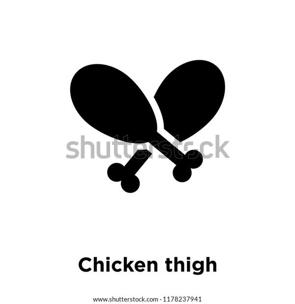 Chicken Thigh Icon Vector Isolated On Stock Vector (Royalty Free ...