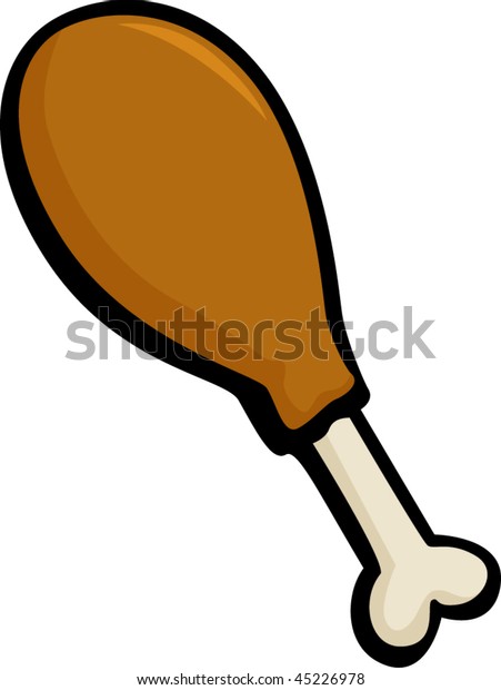 Chicken Turkey Leg Stock Vector (Royalty Free) 45226978 | Shutterstock