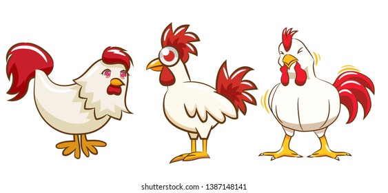 Chicken Cartoon Clipart Stock Vector (Royalty Free) 1359897089 ...