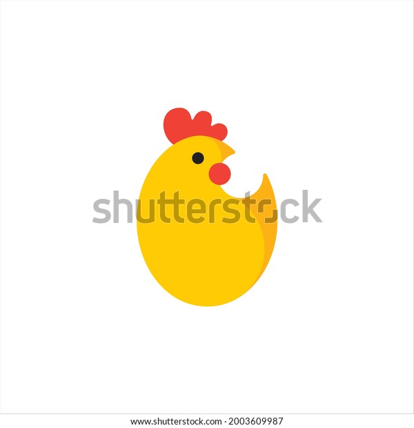 Chicken Vector Illustration Chicken Stylized Drawing Stock Vector ...