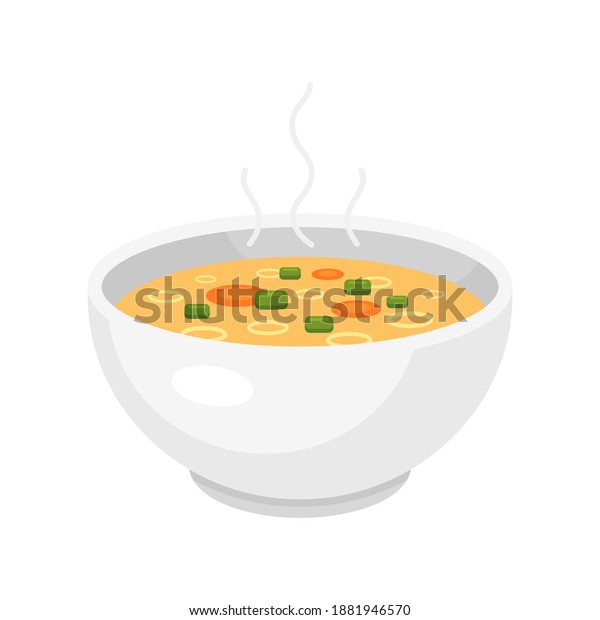 Chicken Vegetable Broth Bouillon White Ceramic Stock Vector (Royalty ...