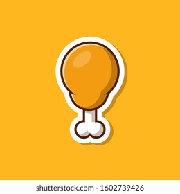 Chicken Wing Vector Icon Illustration Food Stock Vector (Royalty Free ...