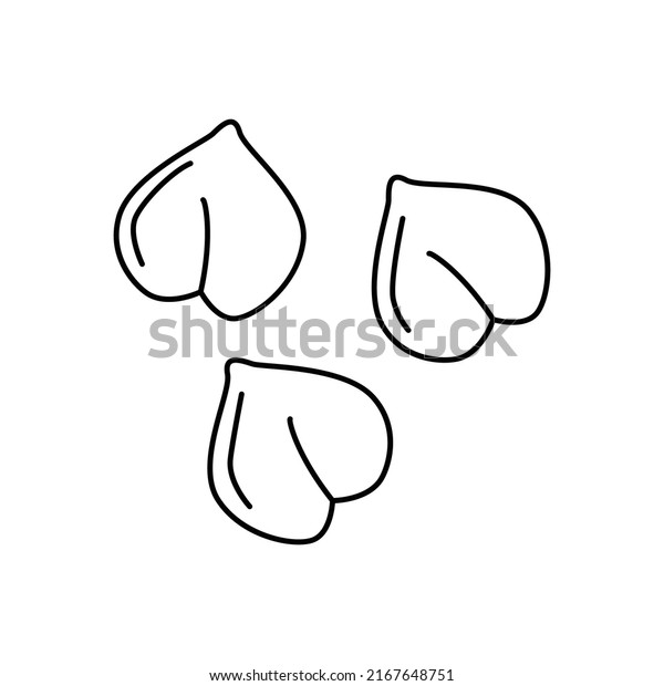 Chickpeas Icon Line Style Icon Isolated Stock Vector (Royalty Free ...
