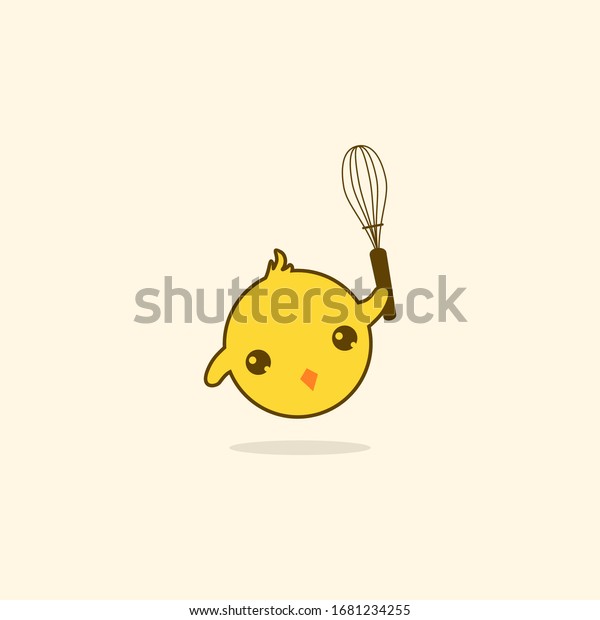 Chicks Logo Cooking Utensils Cute Adorable Stock Vector (Royalty Free ...