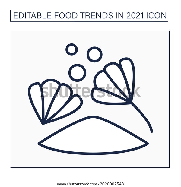 Chicory Drink Line Icon Therapeutic Caffeinefree Stock Vector (Royalty ...
