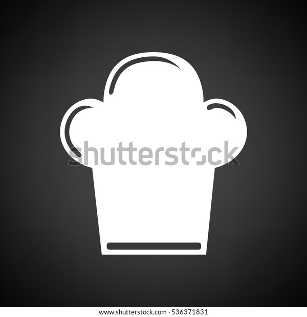 Chief Cap Icon Black Background White Stock Vector (Royalty Free ...