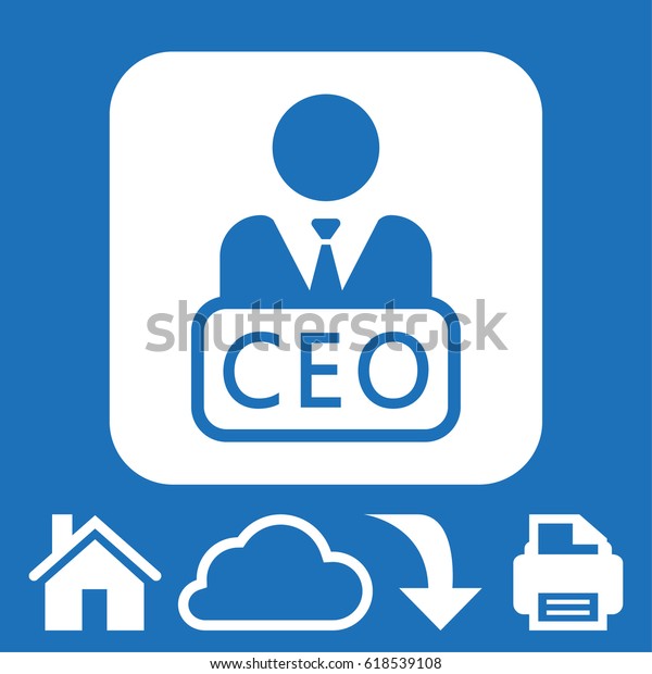 Chief Executive Officer Icon Stock Vector (Royalty Free) 618539108 ...