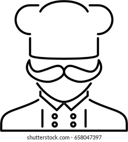 Chief Outline Icon Stock Vector (Royalty Free) 658047397 | Shutterstock