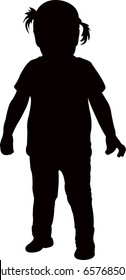Child Body Silhouette Vector Stock Vector (Royalty Free) 657685012 ...