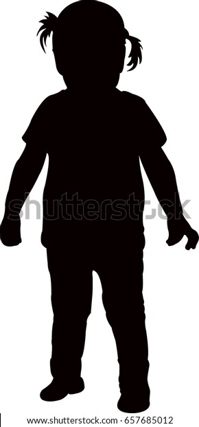 Child Body Silhouette Vector Stock Vector (Royalty Free) 657685012 ...