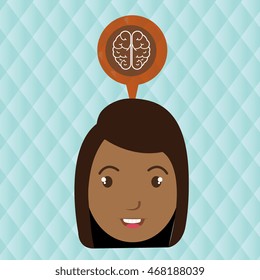 Child Brian Idea Icon Vector Illustration Stock Vector (Royalty Free ...