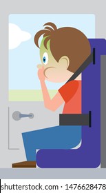 Child Car Feeling Car Sick Motion Stock Vector (Royalty Free ...