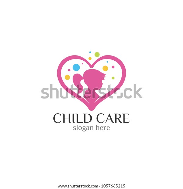 Child Care Icon Vector Logo Design Stock Vector (Royalty Free ...