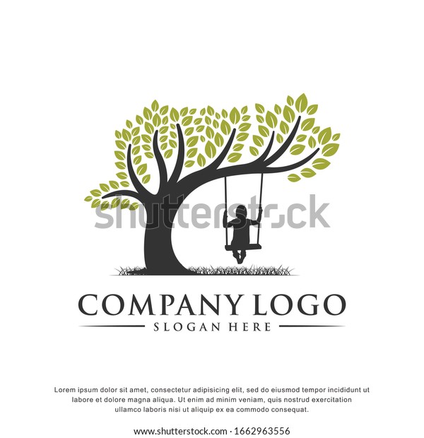 Child Care Tree Logo Education Design Stock Vector (Royalty Free ...