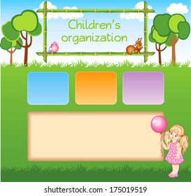 Child Cartoon Template Web Site Stock Vector (Royalty Free) 175019519 ...