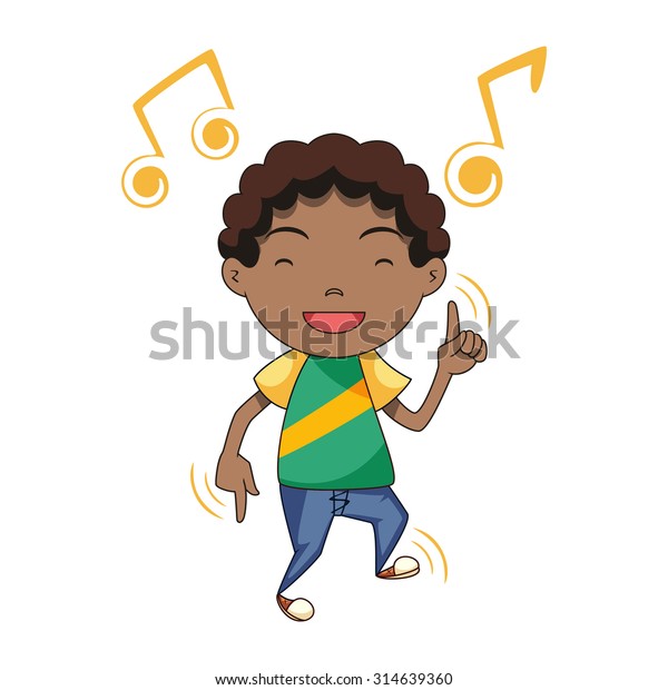 Child Dancing Vector Illustration Isolated Stock Vector (Royalty Free ...