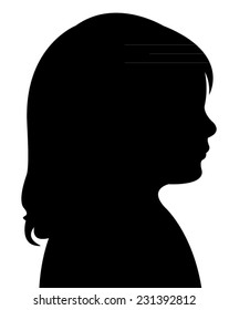 Child Head Silhouette Vector Stock Vector (Royalty Free) 231392812 ...